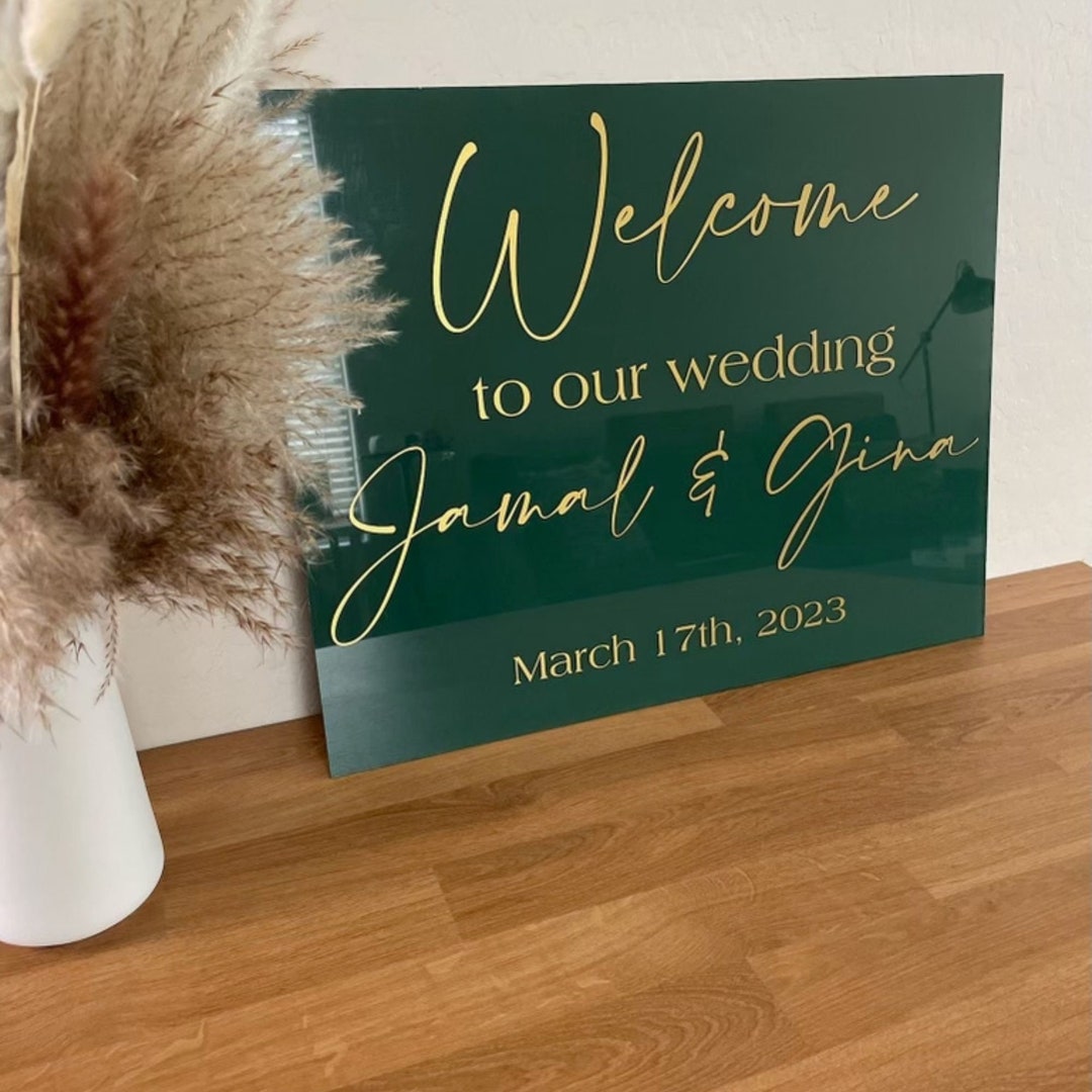 Acrylic Wedding Welcome Sign Wedding Welcome Sign Welcome to Our ...