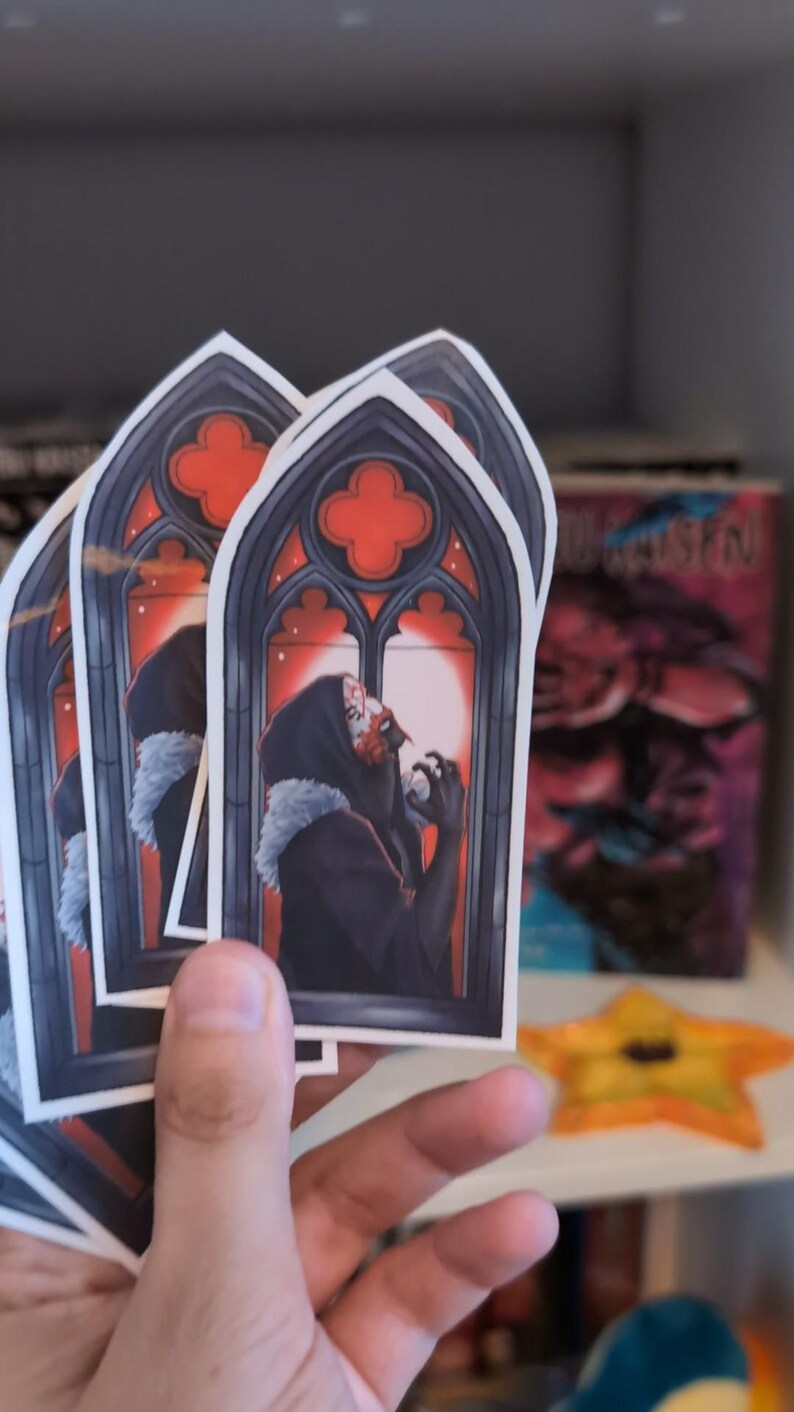 By the Stained Glass Vinyl Sticker - Etsy