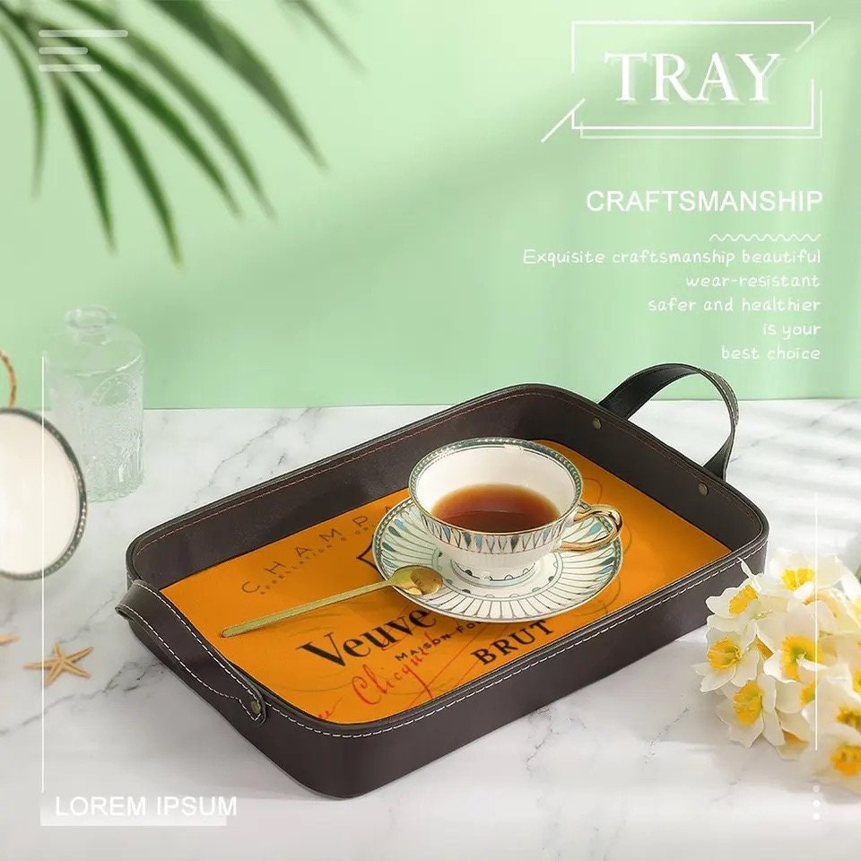 Luxury Champagne Tray Veuve Tray Portable Veuve Tray Vegan Leather ...