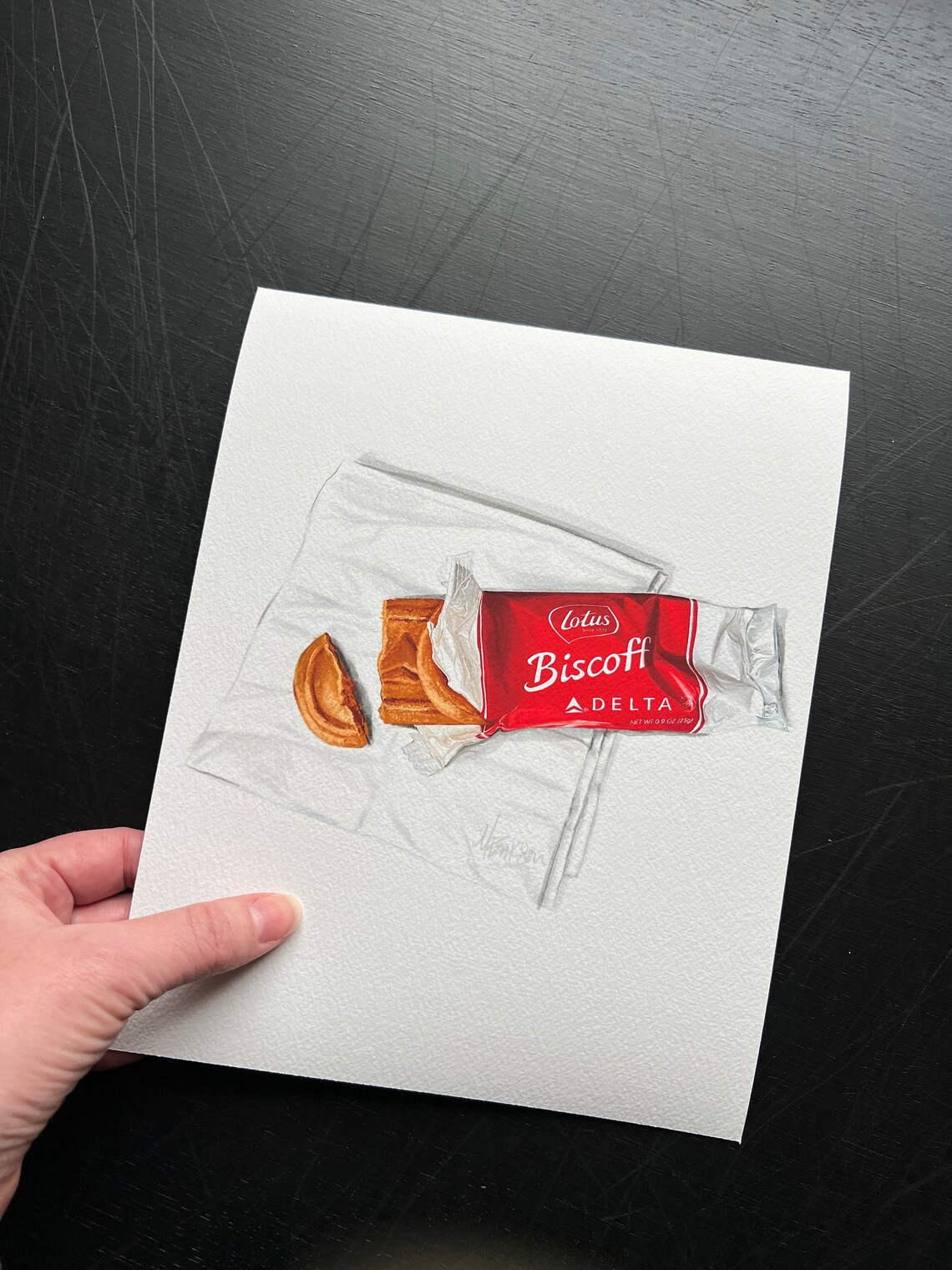Lotus Biscoff Airline Cookie Package Illustration, 8x8 Print, Food ...