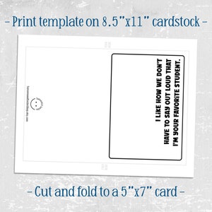 Funny Teacher Appreciation Week Printable Card, End of Year Teacher ...