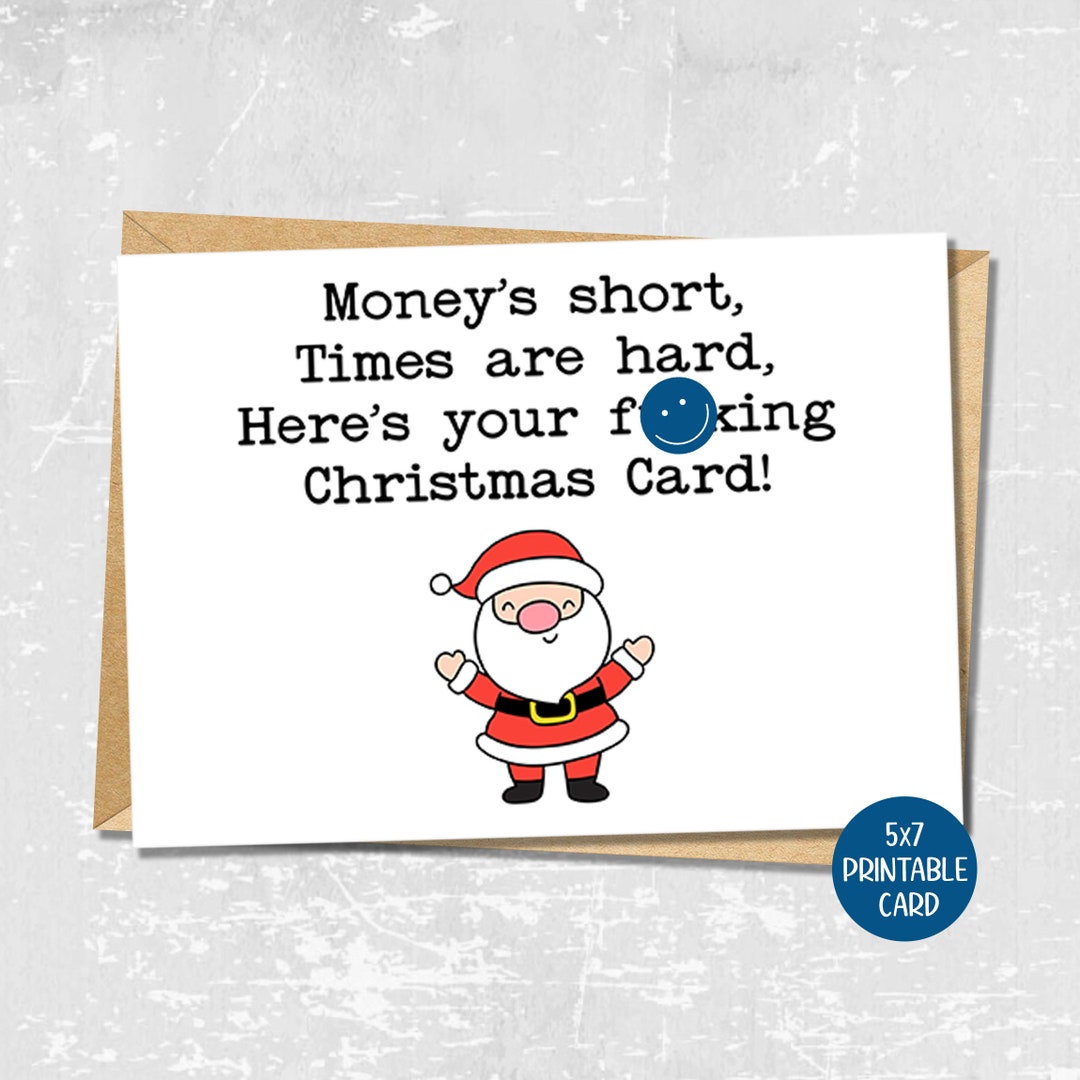 Printable Funny Christmas Cards, Adult Christmas Card, Funny Holiday ...