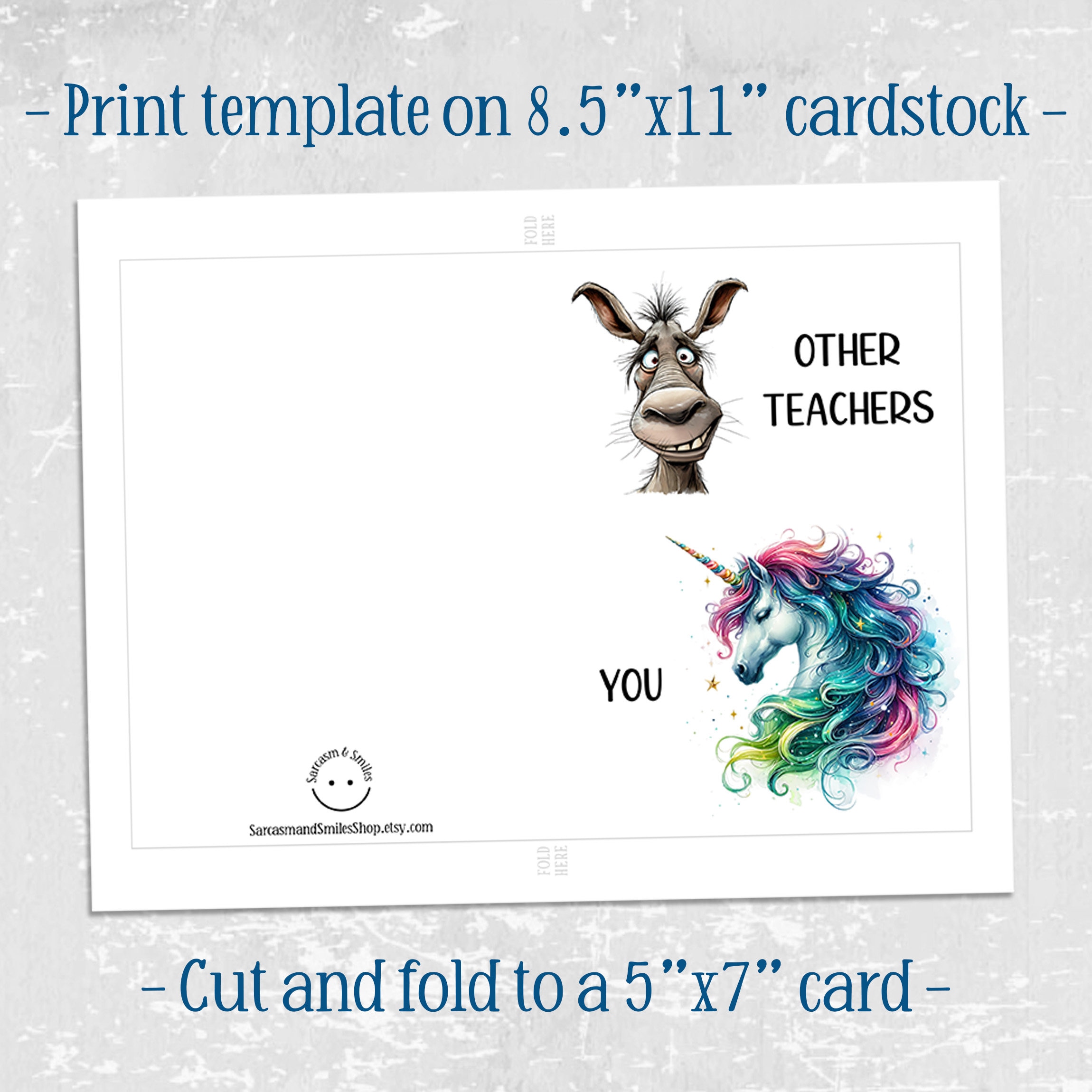 Funny Teacher Appreciation Week Printable Card, End of Year Teacher ...