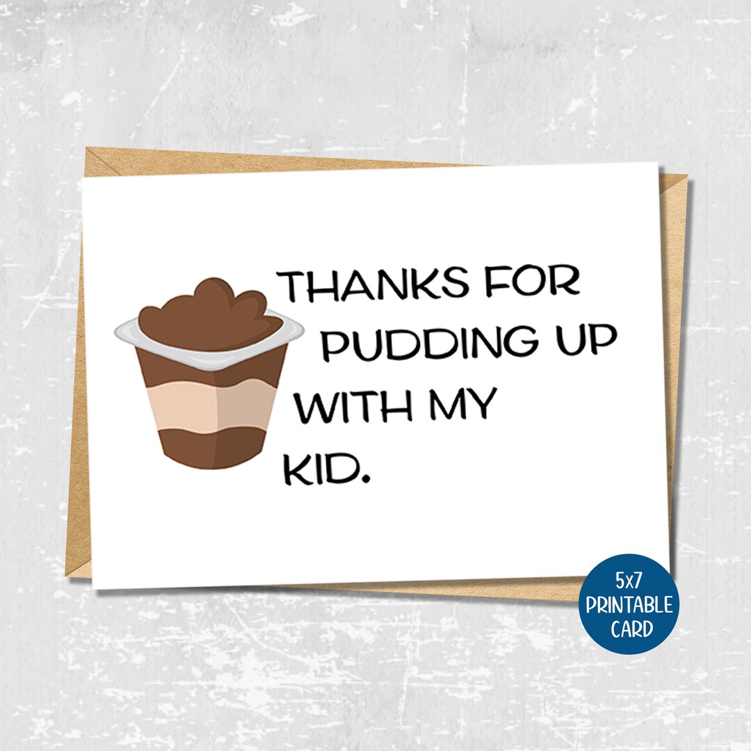 Funny Thank You Card for Teacher, Teacher Appreciation Week Printable ...