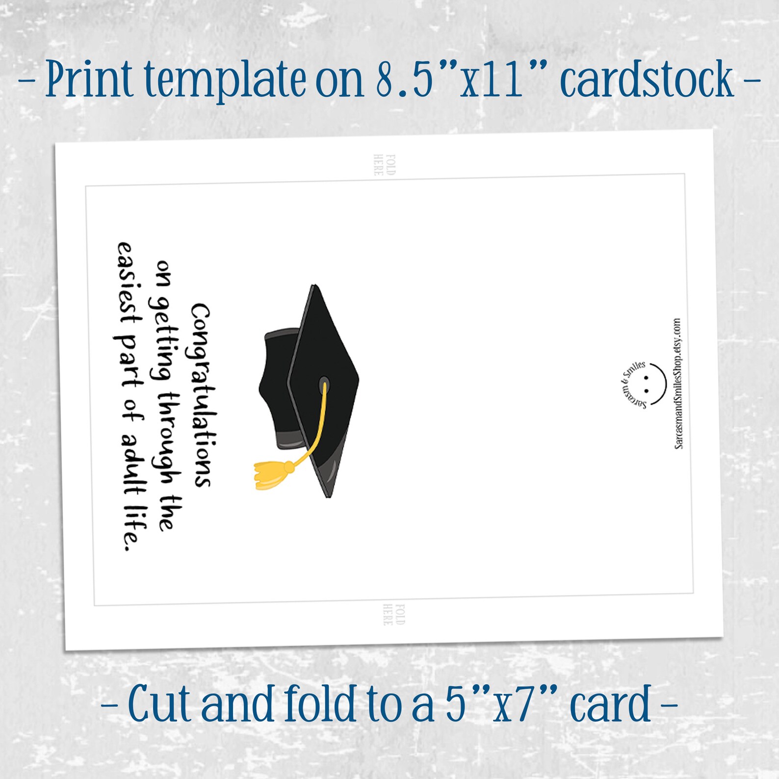 Funny Graduation Card, College Graduation Printable Card, High School ...