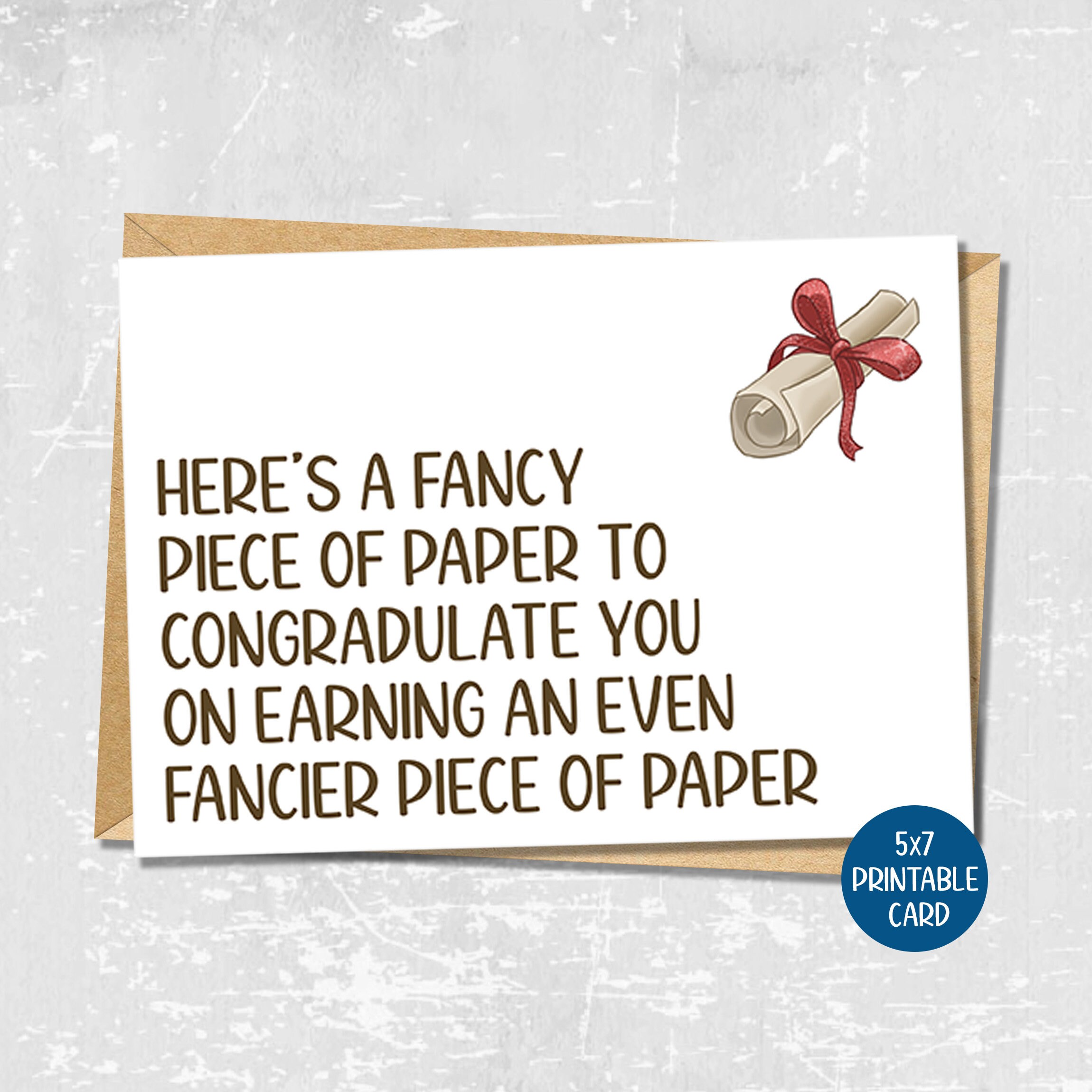 Printable Grad Card, High School Graduate, Sarcastic Grad Gifts for Him ...