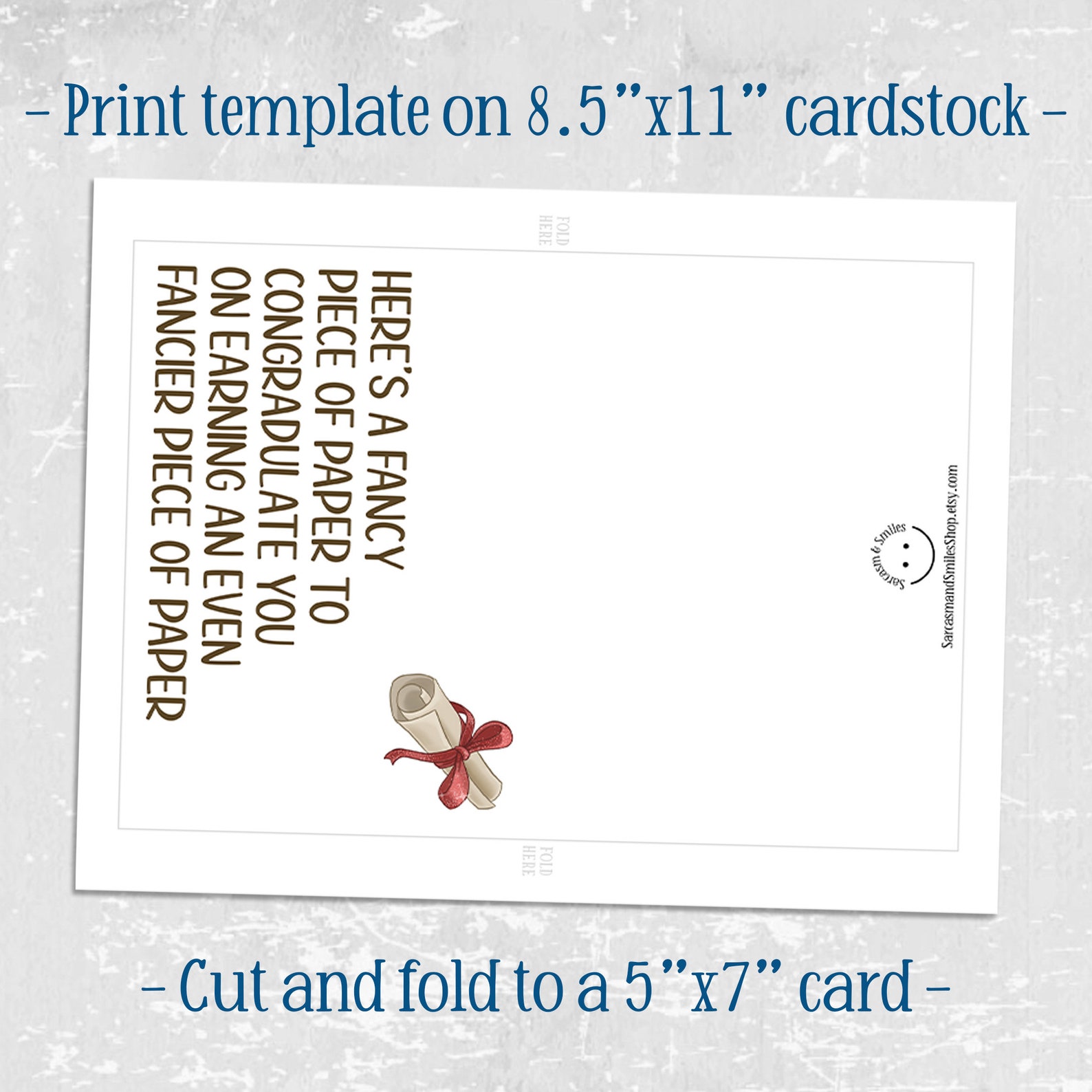 Printable Grad Card, High School Graduate, Sarcastic Grad Gifts for Him ...