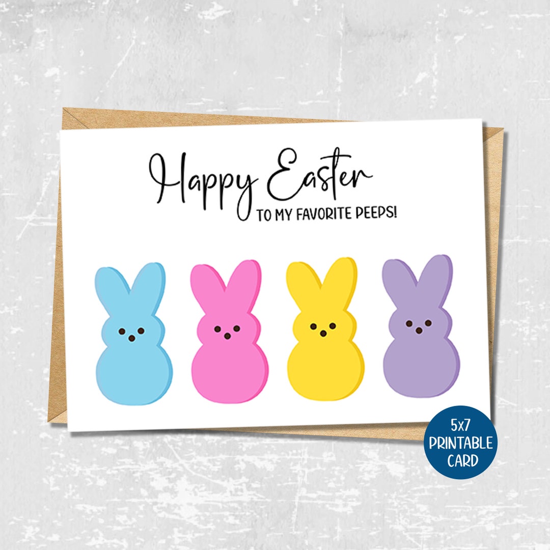 Happy Easter Favorite Peeps Greeting Card, Funny Easter Wishes, Easter ...