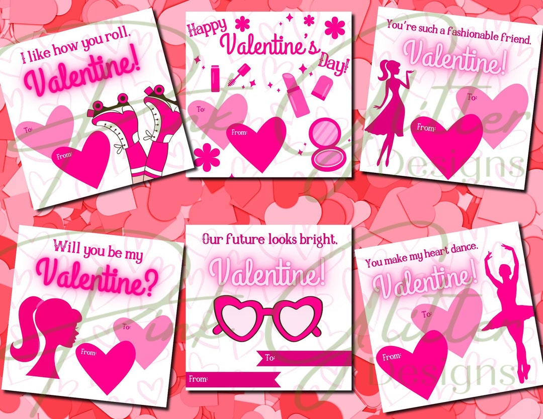 Fashion Doll Valentine * Valentine Card * Classroom Valentine ...