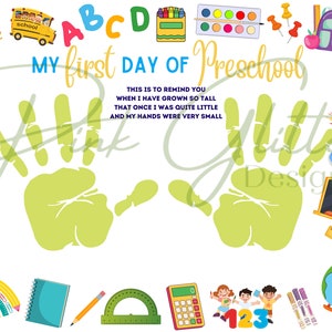 Back to School Handprint Craft * Handprint Craft * First Day of School ...