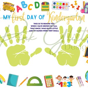 Back to School Handprint Craft * Handprint Craft * First Day of School ...