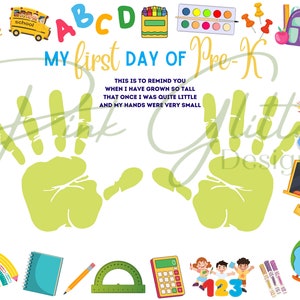 Back to School Handprint Craft * Handprint Craft * First Day of School ...