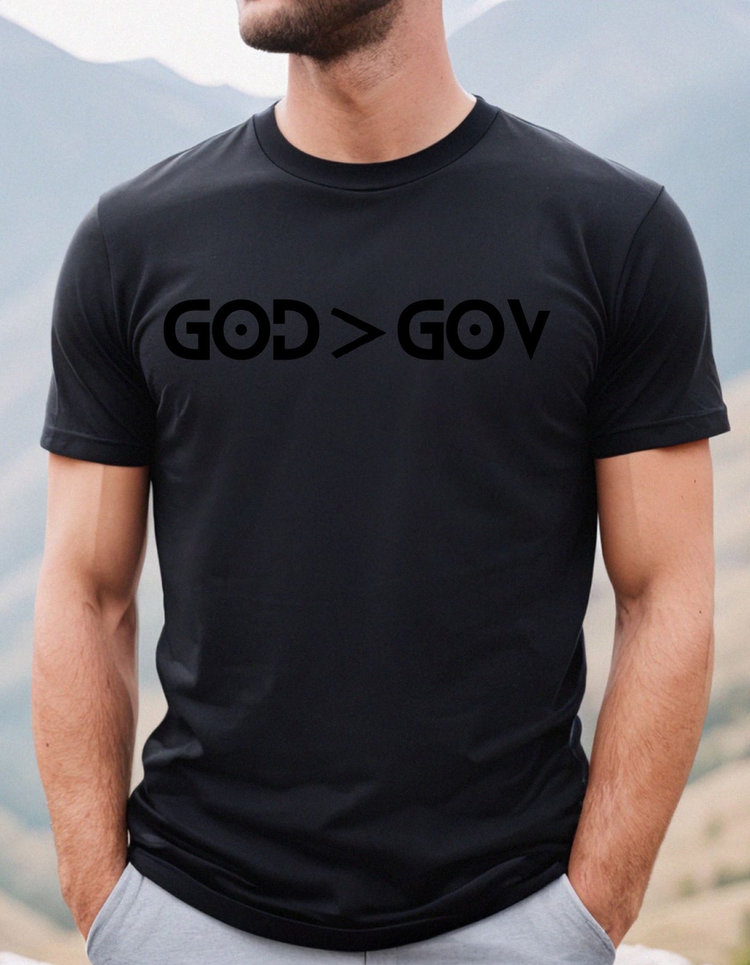 God Over Gov Shirt, Christian Gift, Government Shirt, Political T ...