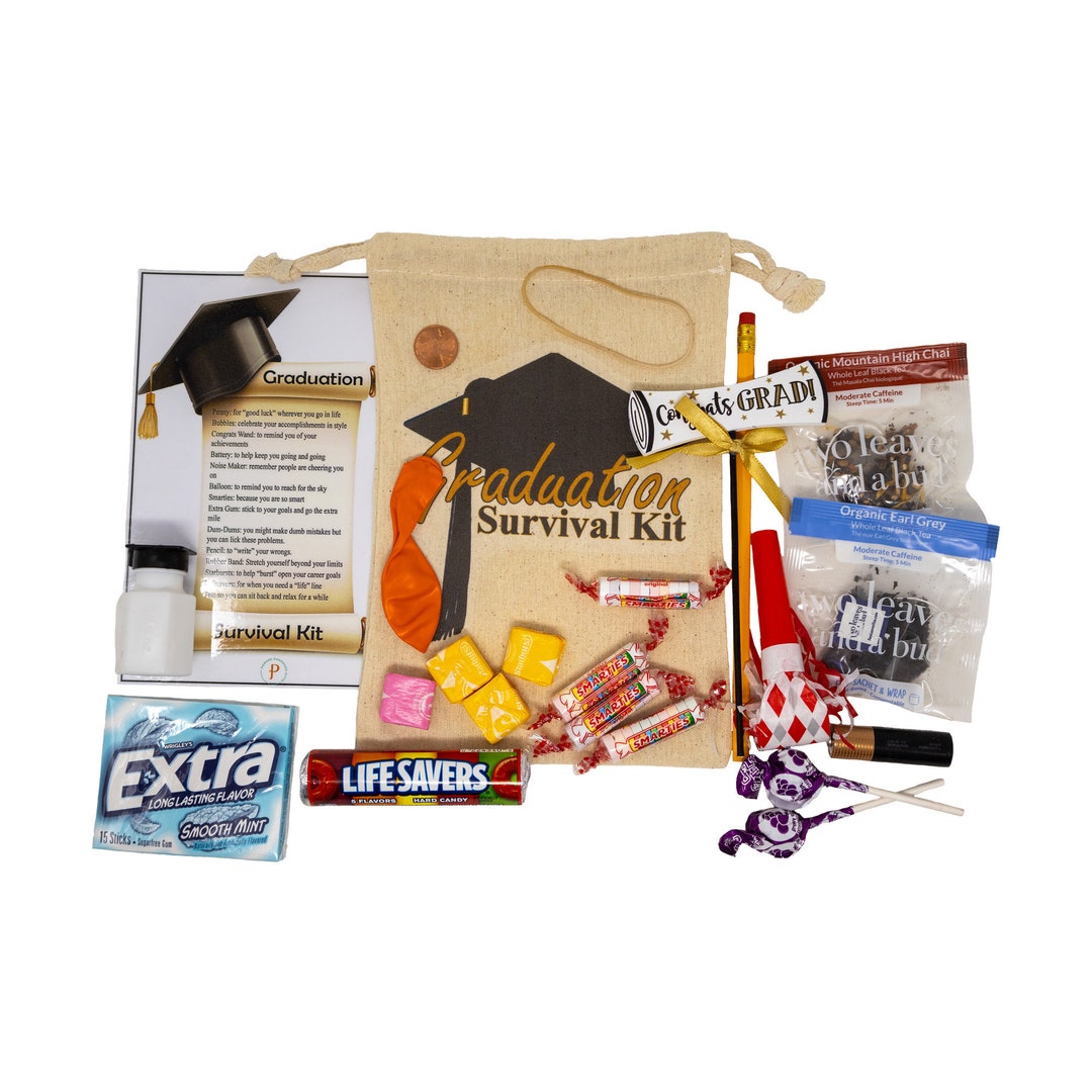 Graduation Survival Kit With Words of Wisdom and Keepsakes - Etsy