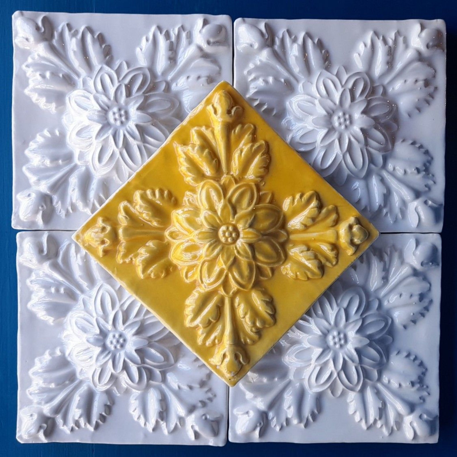 Portuguese Tile Backsplash Relief Tile Decorative Tile - Etsy