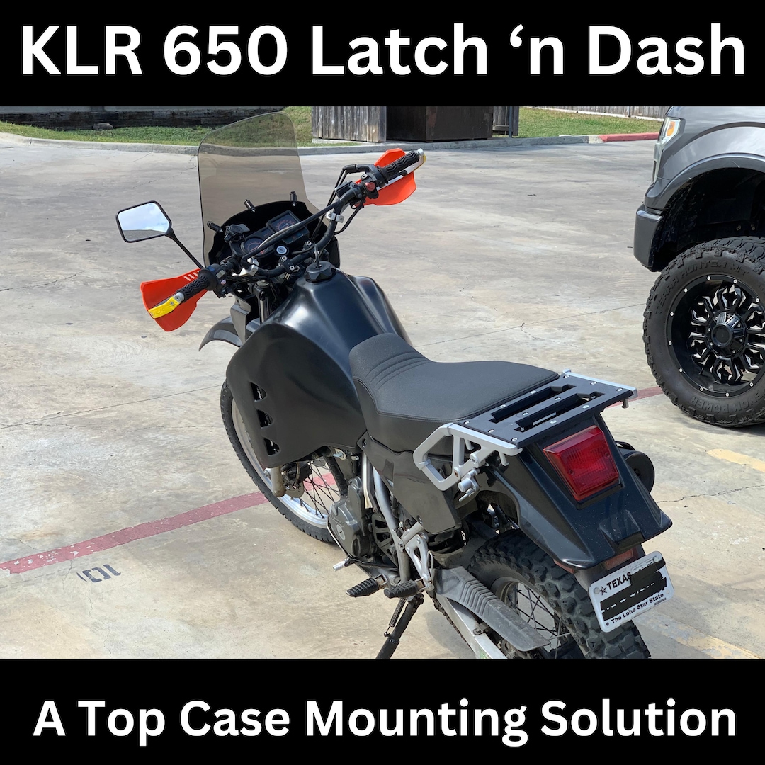 Latch 'n Dash - Quick-release Top Case Mount for Kawasaki KLR 650 (1987 ...