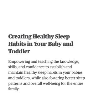 Creating Healthy Sleep Habits for Your Baby and Toddler Book Download ...