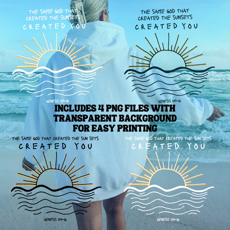 Sunset Christian Hoodie Design, Jesus Loves You PNG (digital Download ...