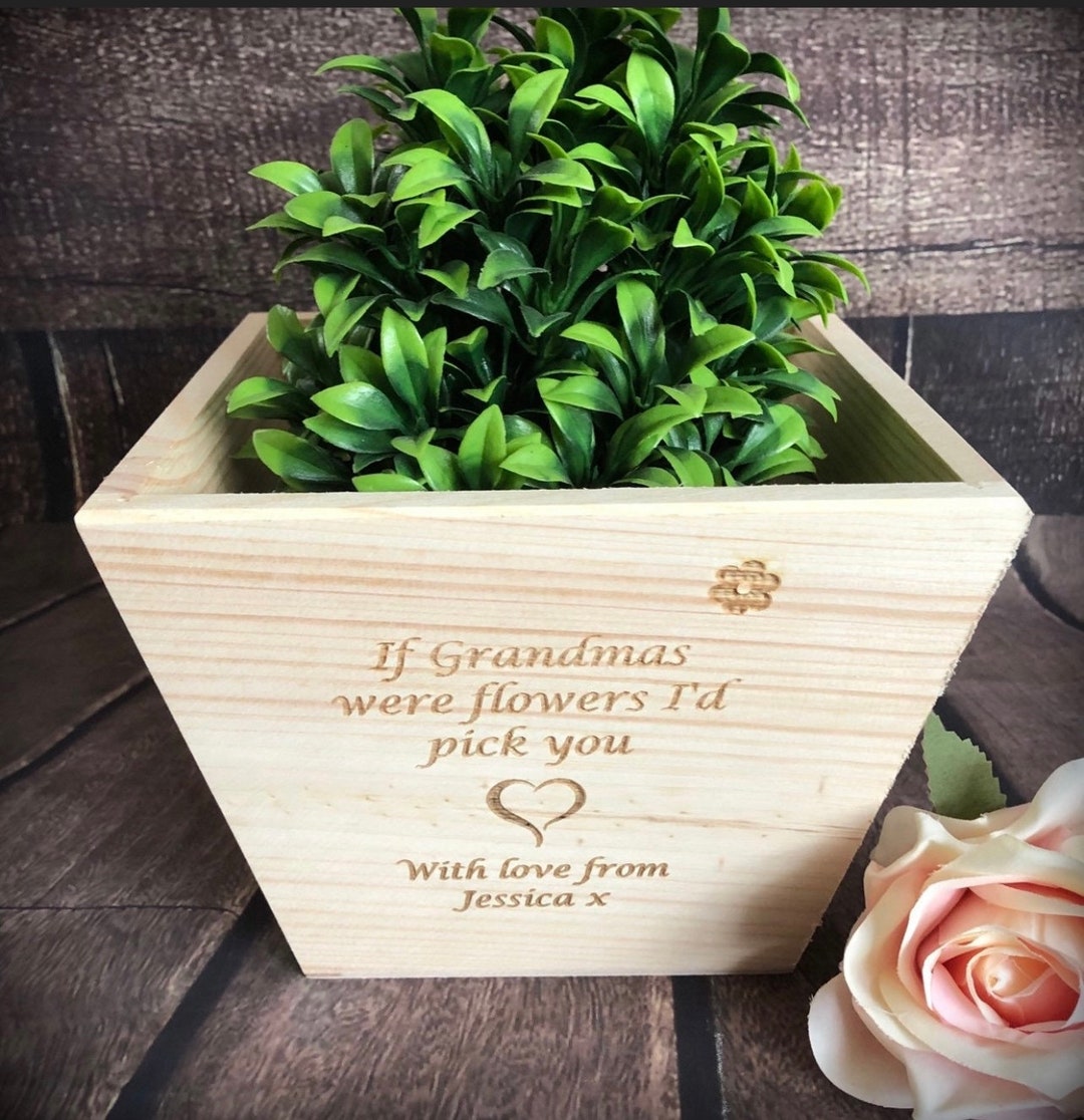 Personalised Plant Pot - Choose Any Wording - Etsy UK