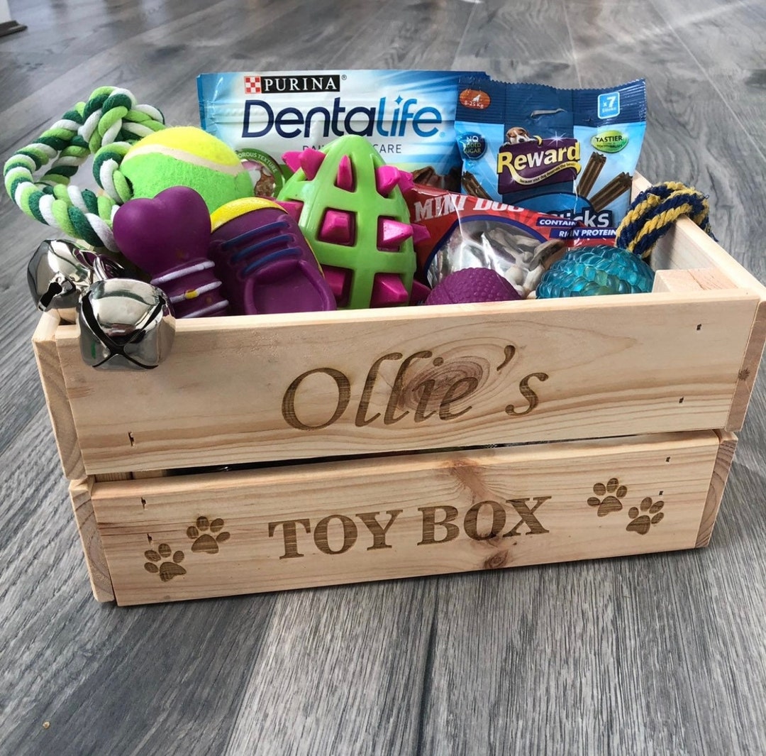 Engraved Pet Toy Box - Etsy UK