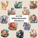 Cute Wild Animals Stickers, Transparent PNG, Adorable Animals, Instant ...