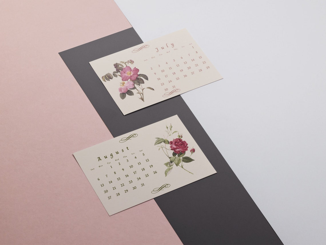 Canva 2023 Calendar, Floral Calendar, 2023 Digital Calendar, Editable ...