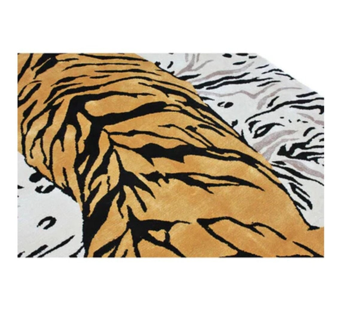 Hand Tufted Tiger Rug Handicraft Decorative Rug Modern Classic - Etsy
