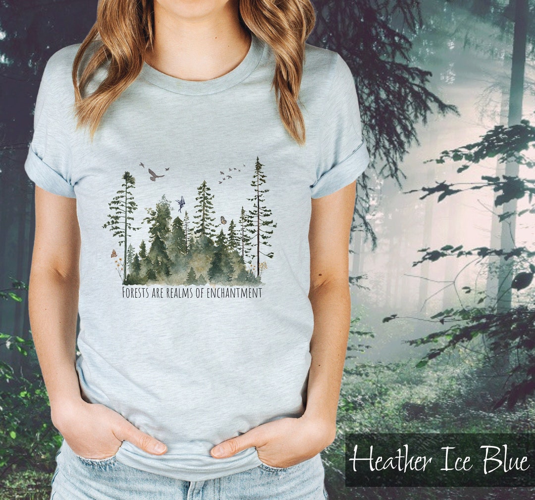 Forest T-shirt, Woodland Trees T Shirt, Enchanted Forestcore, Fairycore ...