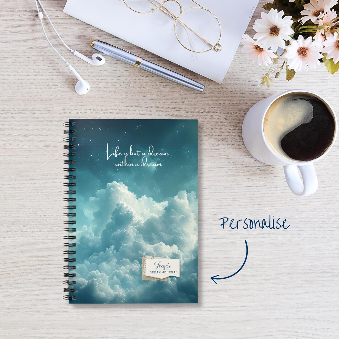 Personalised Inspirational Notebook, Dreamy Quote Journal, Magical ...