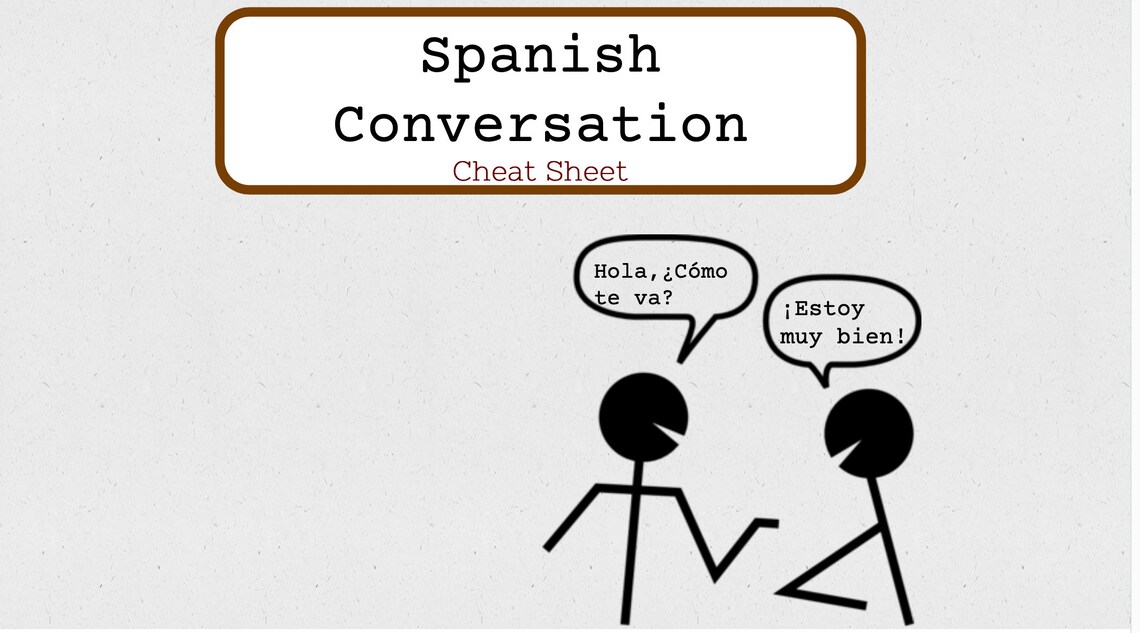 Spanish Greetings CHEAT SHEET! - Etsy
