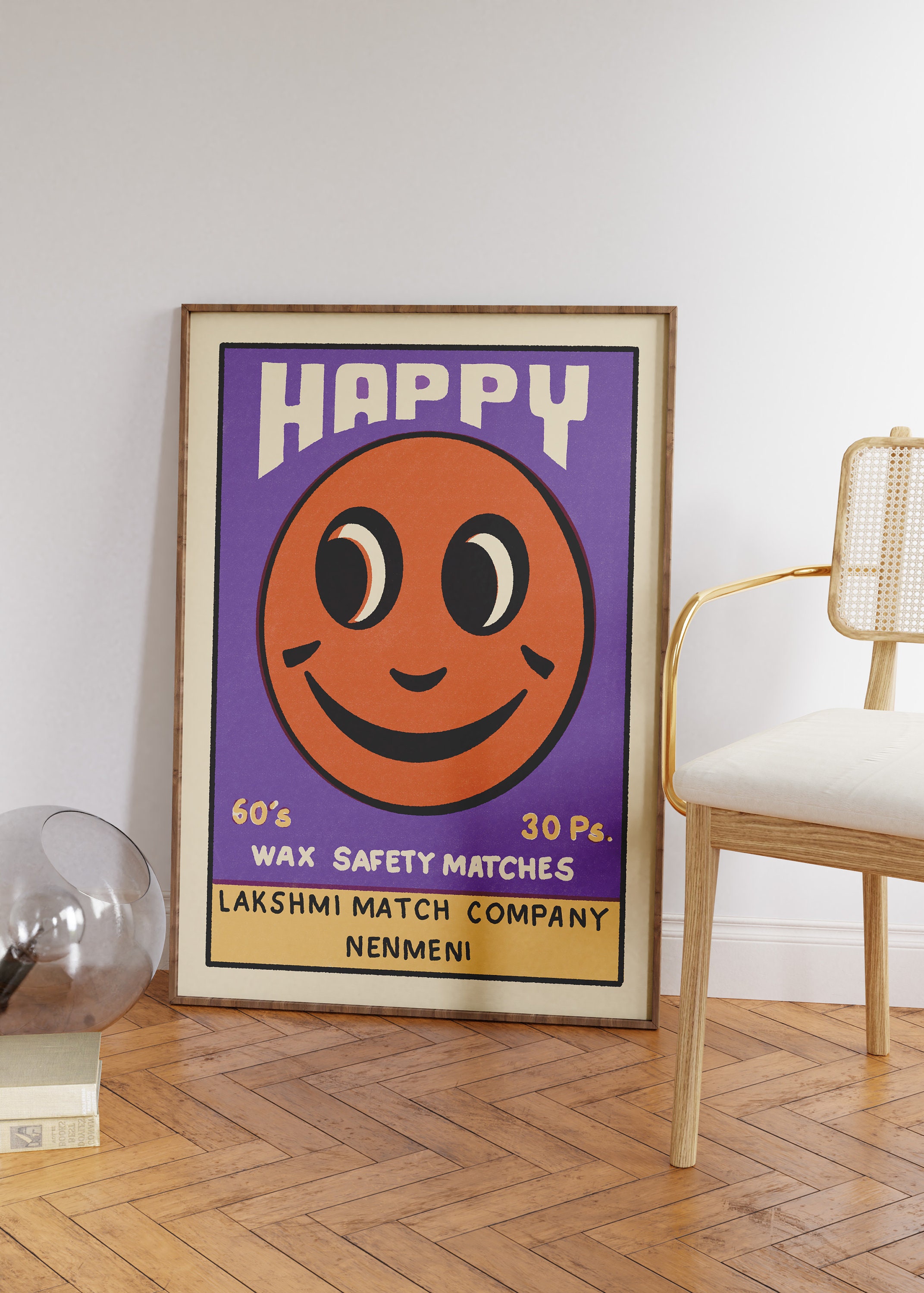 Retro Indian Matchbox Poster Happy Vintage Matchbox Poster, Colorful ...