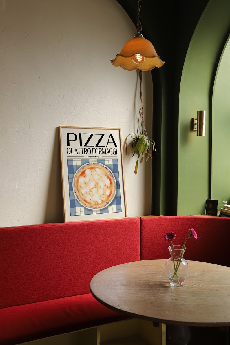 Pizza Poster Food Art Food Print Modern Kitchen Decor - Etsy