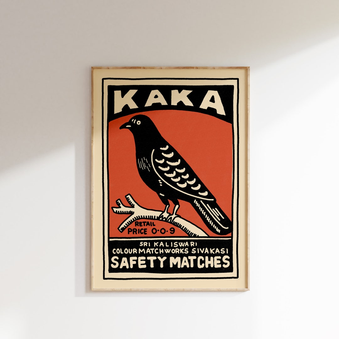 Retro Indian Matchbox Poster Kaka Vintage Matchbox Poster, Colorful Art ...