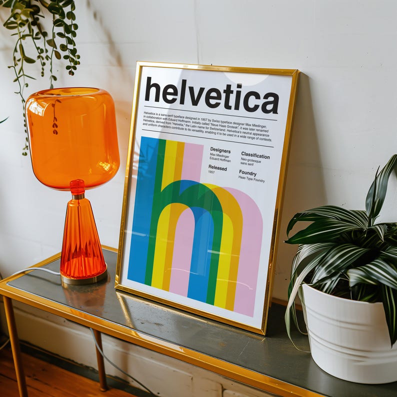 Helvetica Font Poster • Minimalist Typeface Art Print - Etsy