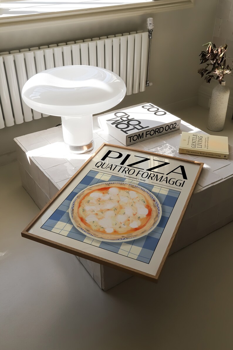 Pizza Poster Food Art Food Print Modern Kitchen Decor - Etsy