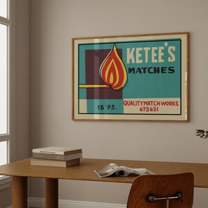 Retro Indian Matchbox Poster • Fire • Vintage Matchbox Poster, Colorful ...