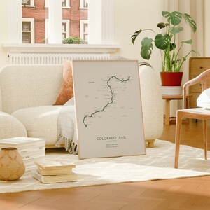 Colorado Trail Poster • Hiking Map Wall Art Print • Sizes 12x16 ...