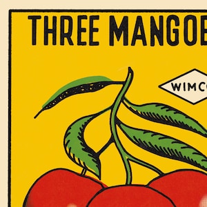 Retro Mangoes Matchbox Poster • Vintage India Art Print • Sizes 8x12 ...
