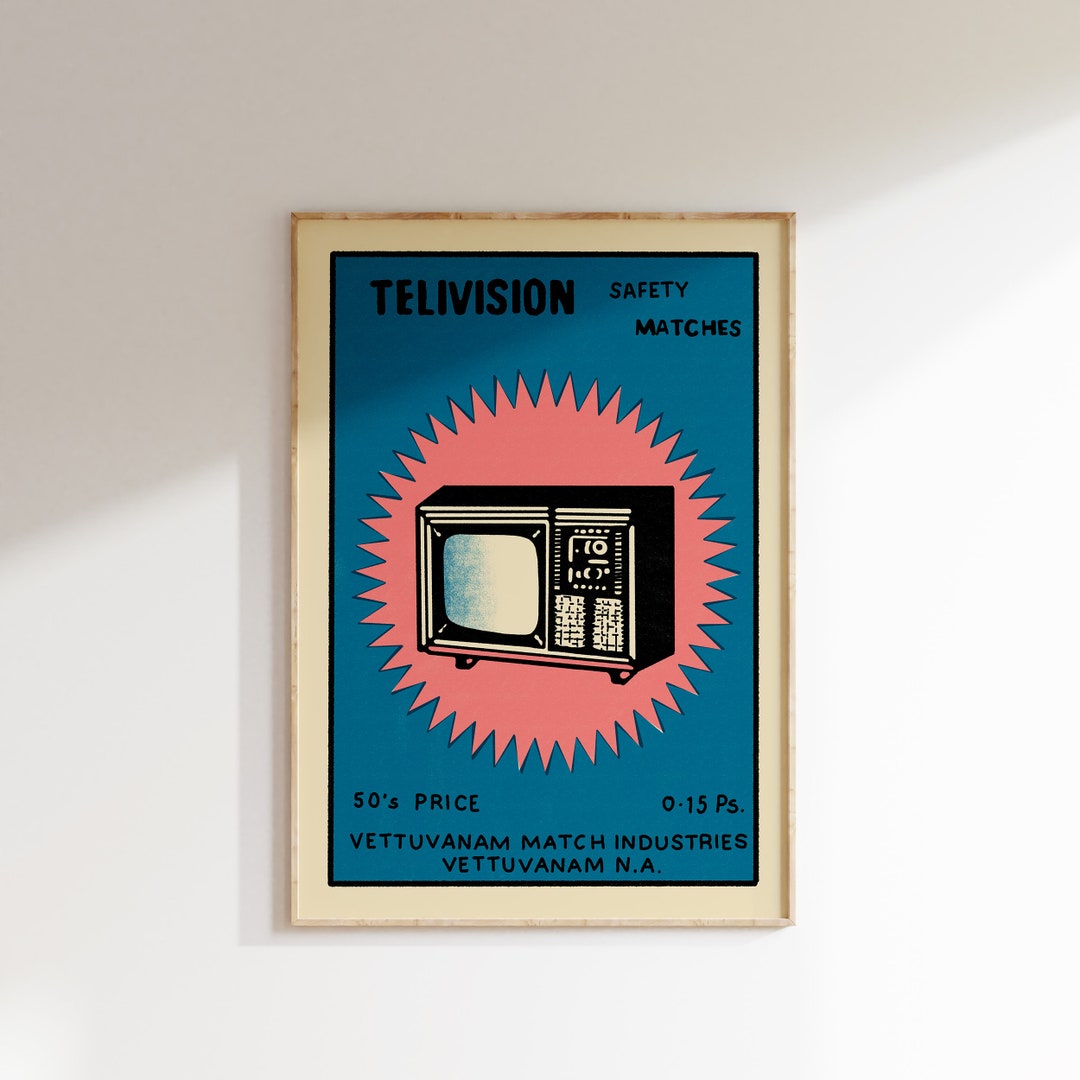 Retro Indian Matchbox Poster • Television, Vintage Matchbox Poster ...
