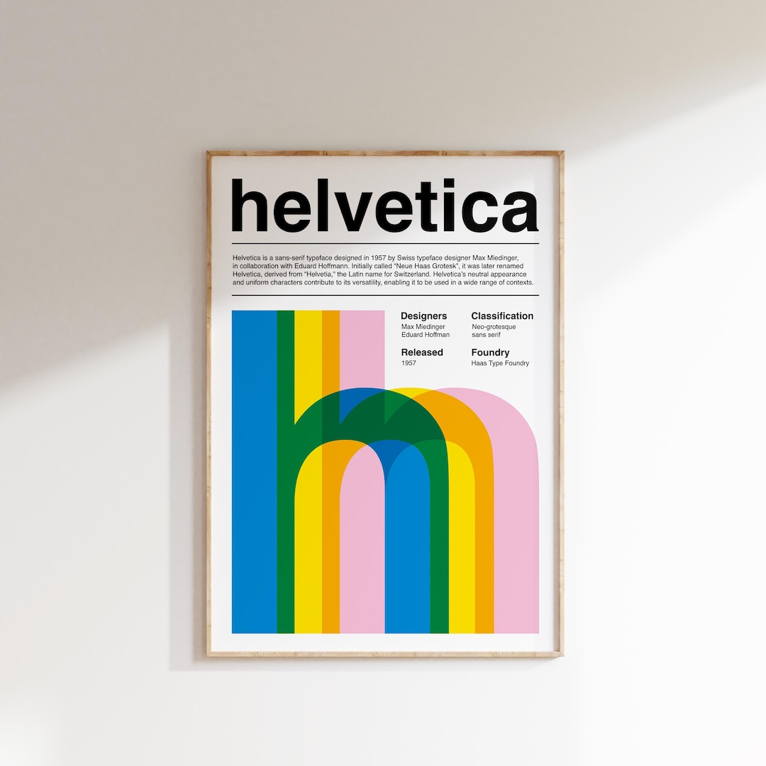 Helvetica Font Poster • Minimalist Typeface Art Print - Etsy