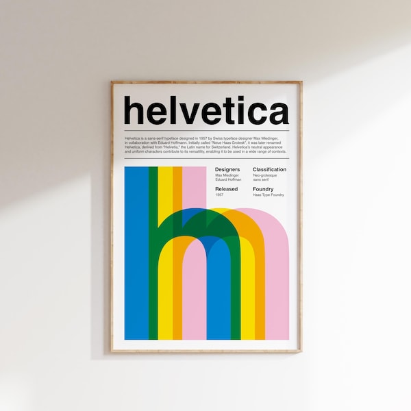 Typeface Poster - Etsy
