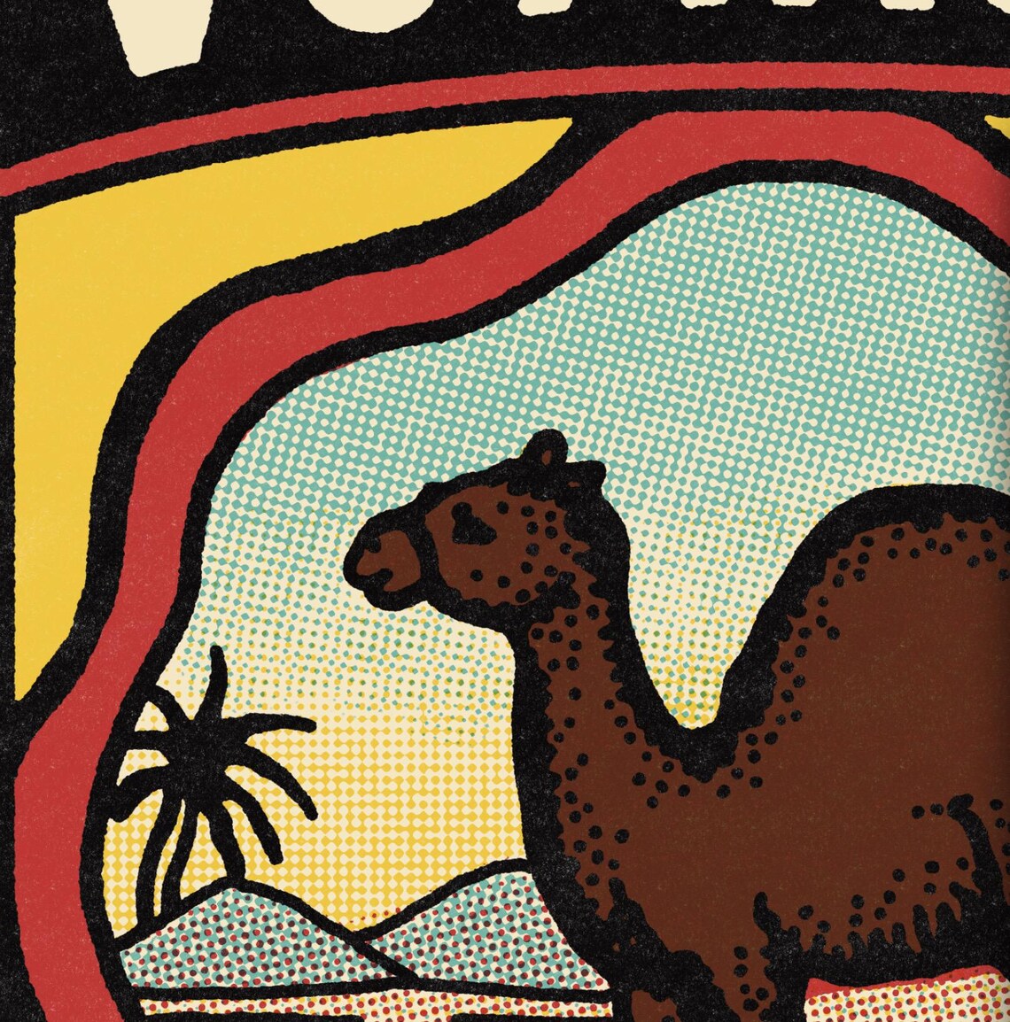 Retro Camel Matchbox Poster • Vintage India Art Print • Sizes 8x12 ...