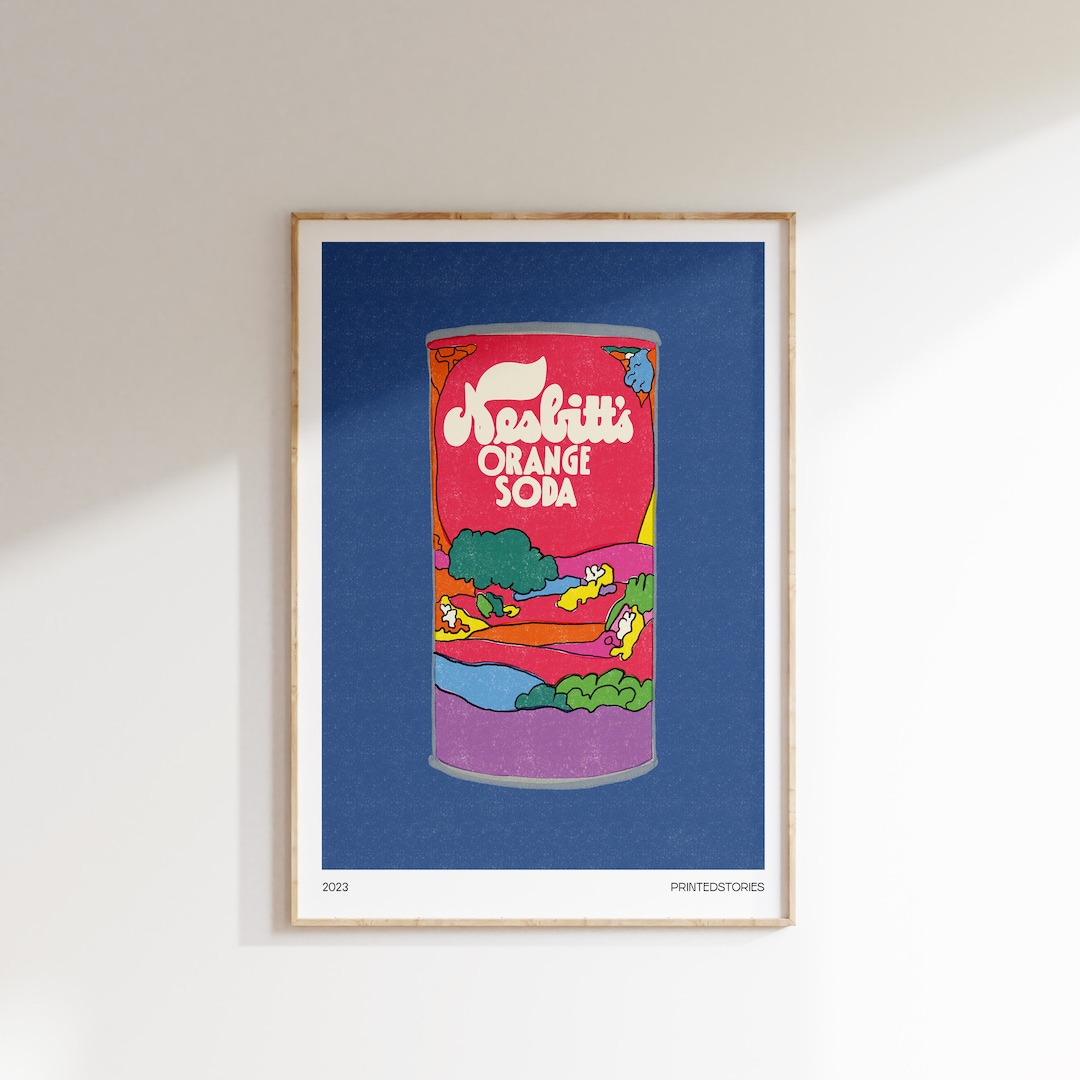 Can of Nesbitt's Soda Poster • Food Prints, Vintage Drink Poster ...