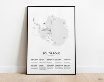 Old Antarctica Map 1922 Vintage South Pole Atlas Poster - Etsy