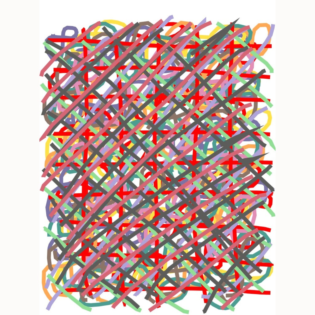 Finger Paint Color Mosaic Doodle - Etsy