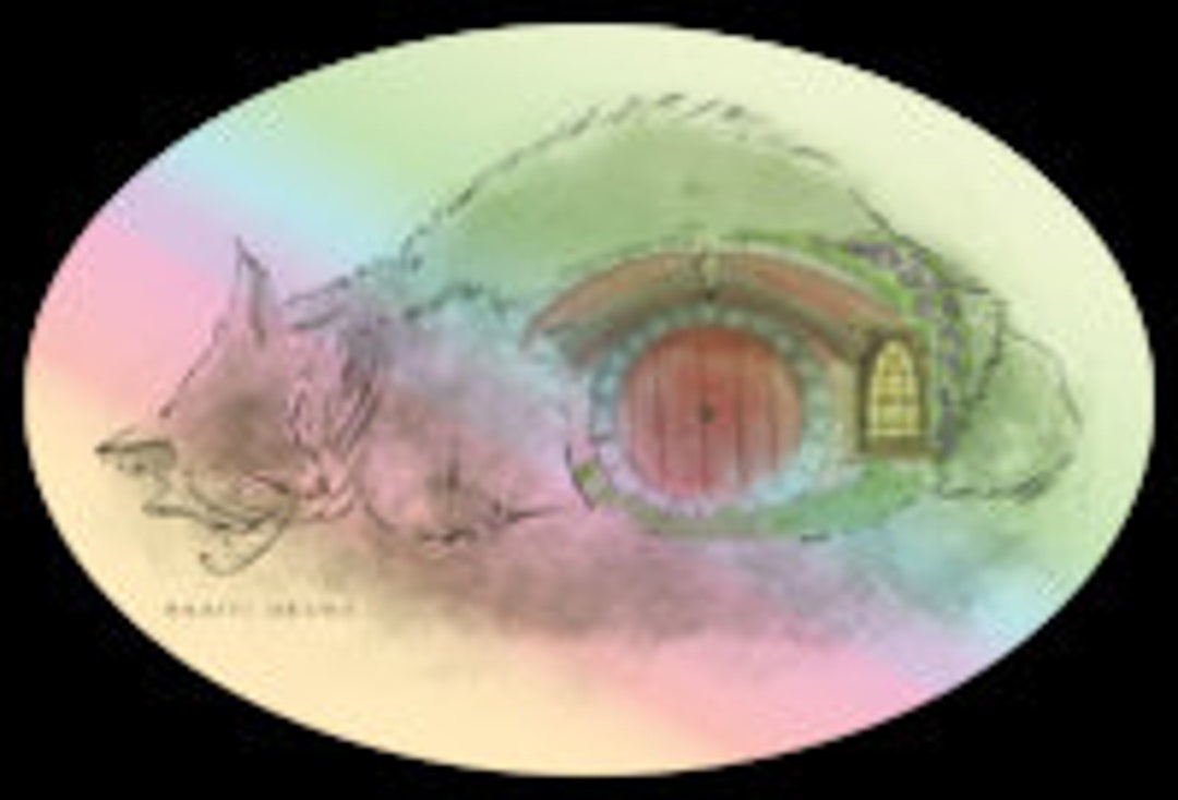 Hobbit Cat Hologram Sticker - Etsy