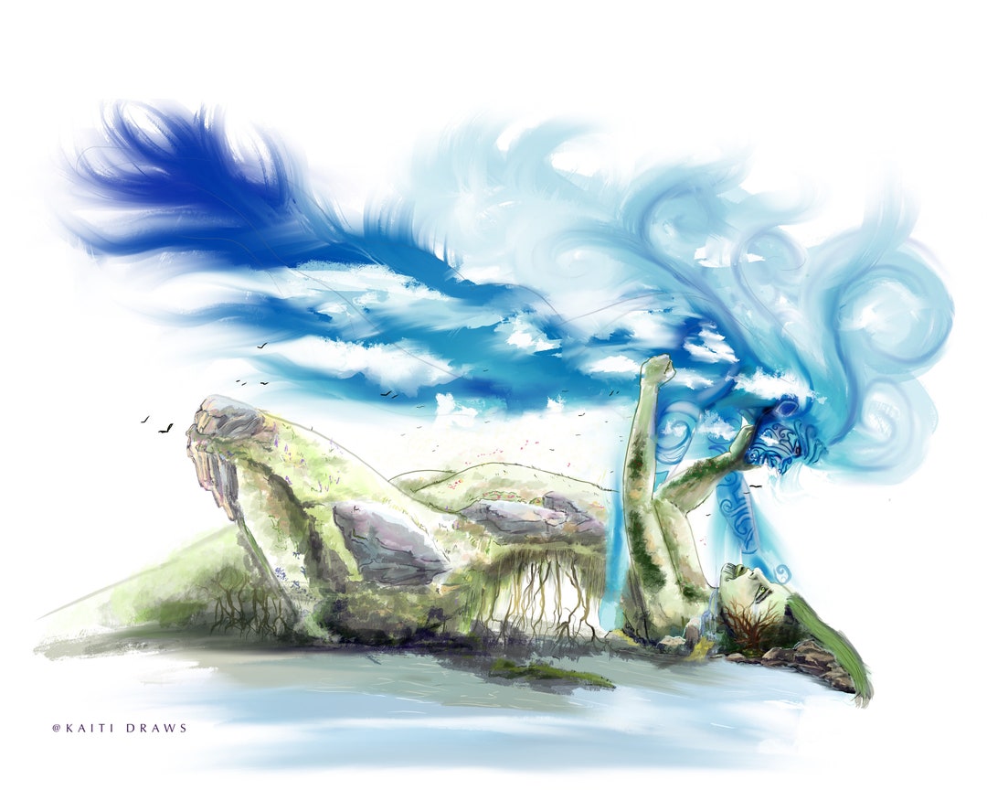 Maori Creation Myth of Papa and Rangi Art Print - Etsy