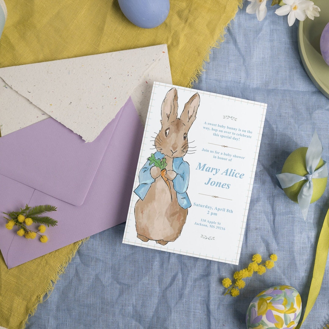 Bunny Baby Shower Invitation - Etsy