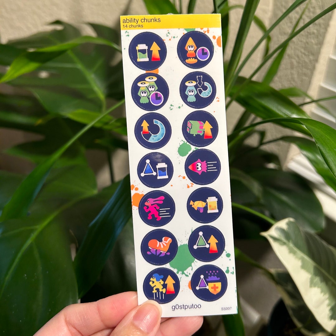 Splat Ability Chunks 2x6 Sticker Sheet Journal Stickers Laptop Stickers ...