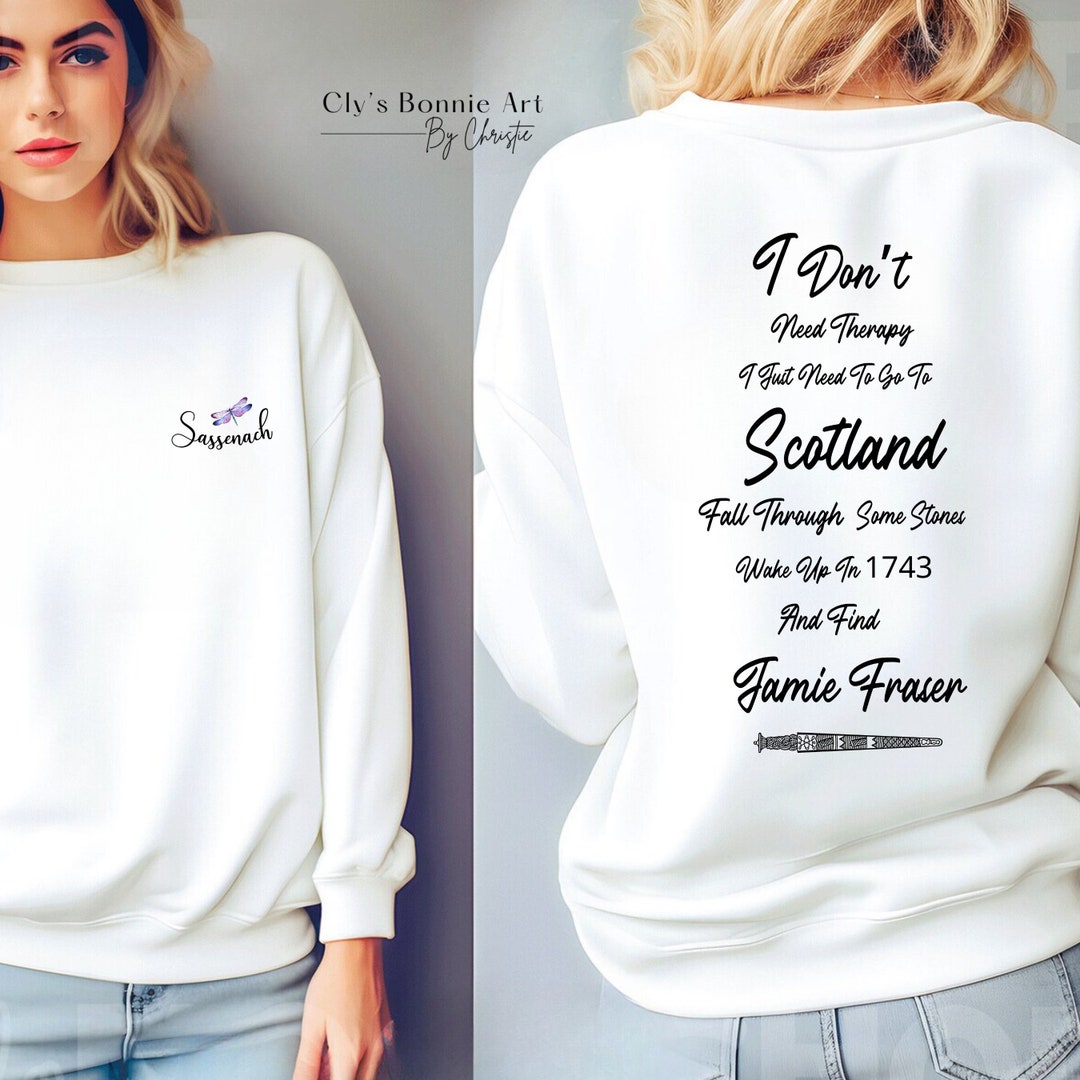 Outlander Scotland Sweatshirt – Jamie Fraser, Sassenach - Etsy